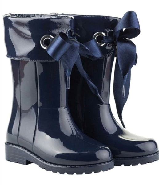 Igor Navy Wellies | Winter Welly | Ribbons – Pauls & Zapatitos